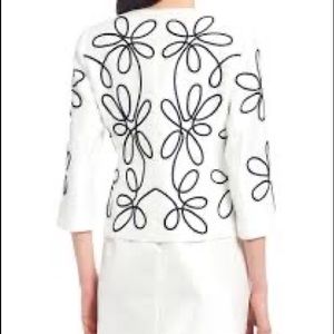 Kasper | Dresses | Womens Floral Embroidered Jewel Neck Jacket 8w ...